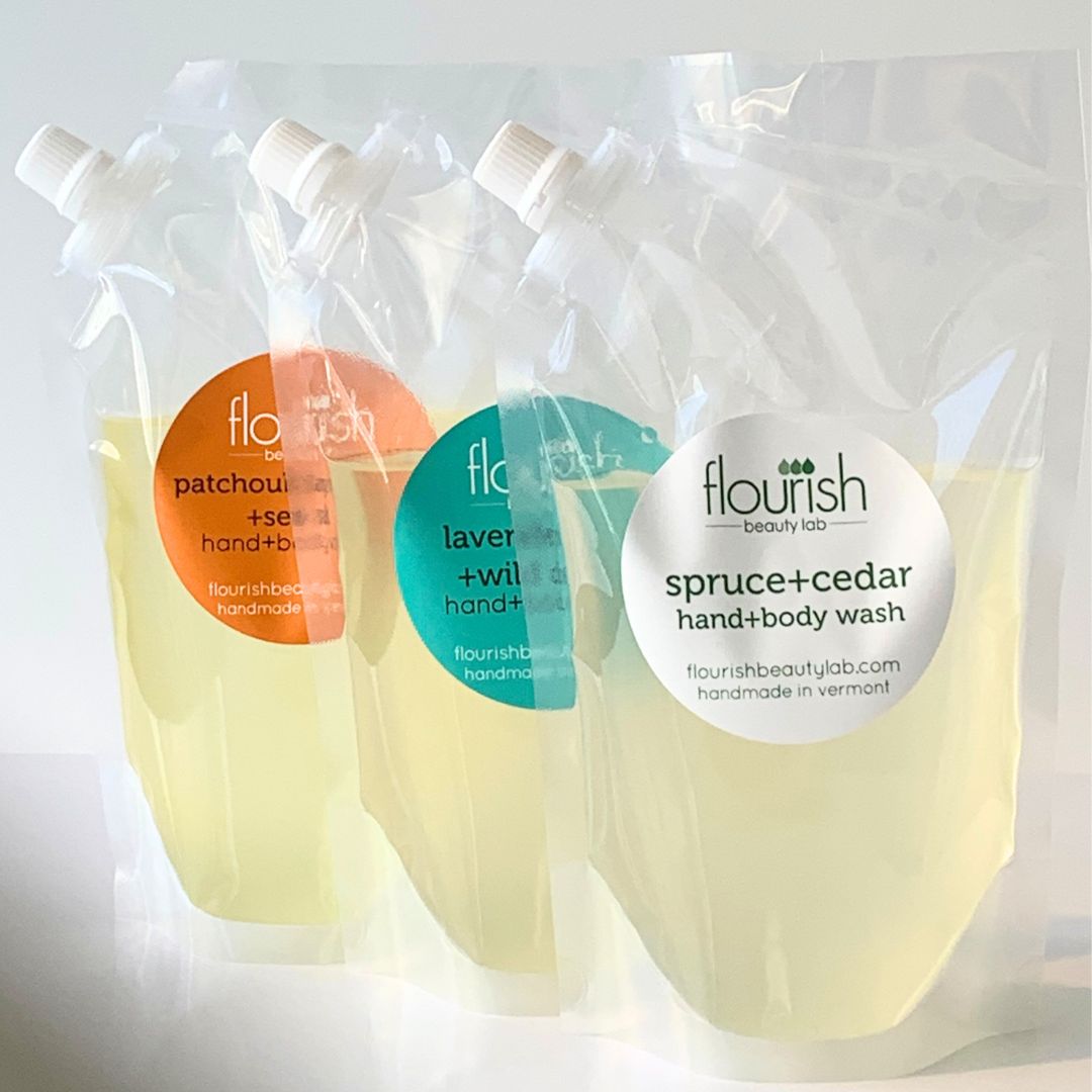 Hand + Body Wash Refill Pouch – flourish beauty lab